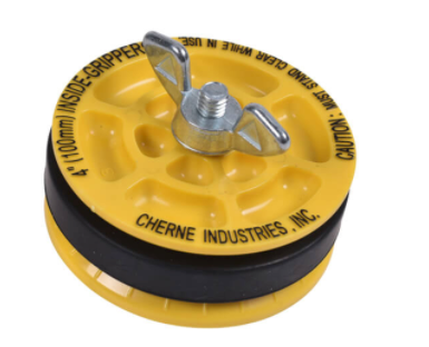 6" Test Plug, Galvanized Carriage Bolt 17 psi